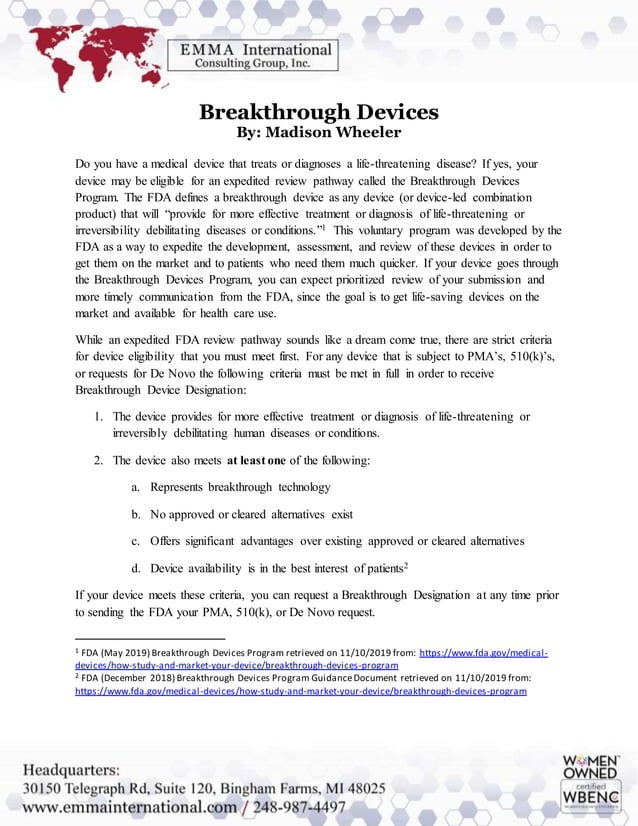 Breakthrough Devices | PDF