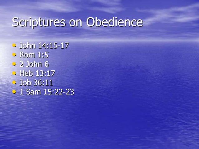 BreakthroughII: Obedience | PPT