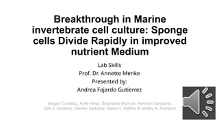 Breakthrough in Marine Invertebrate Cell Culture Presentation.pptx