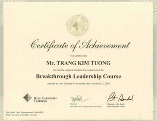 Breakthrough Leadership Course Certificate | PDF