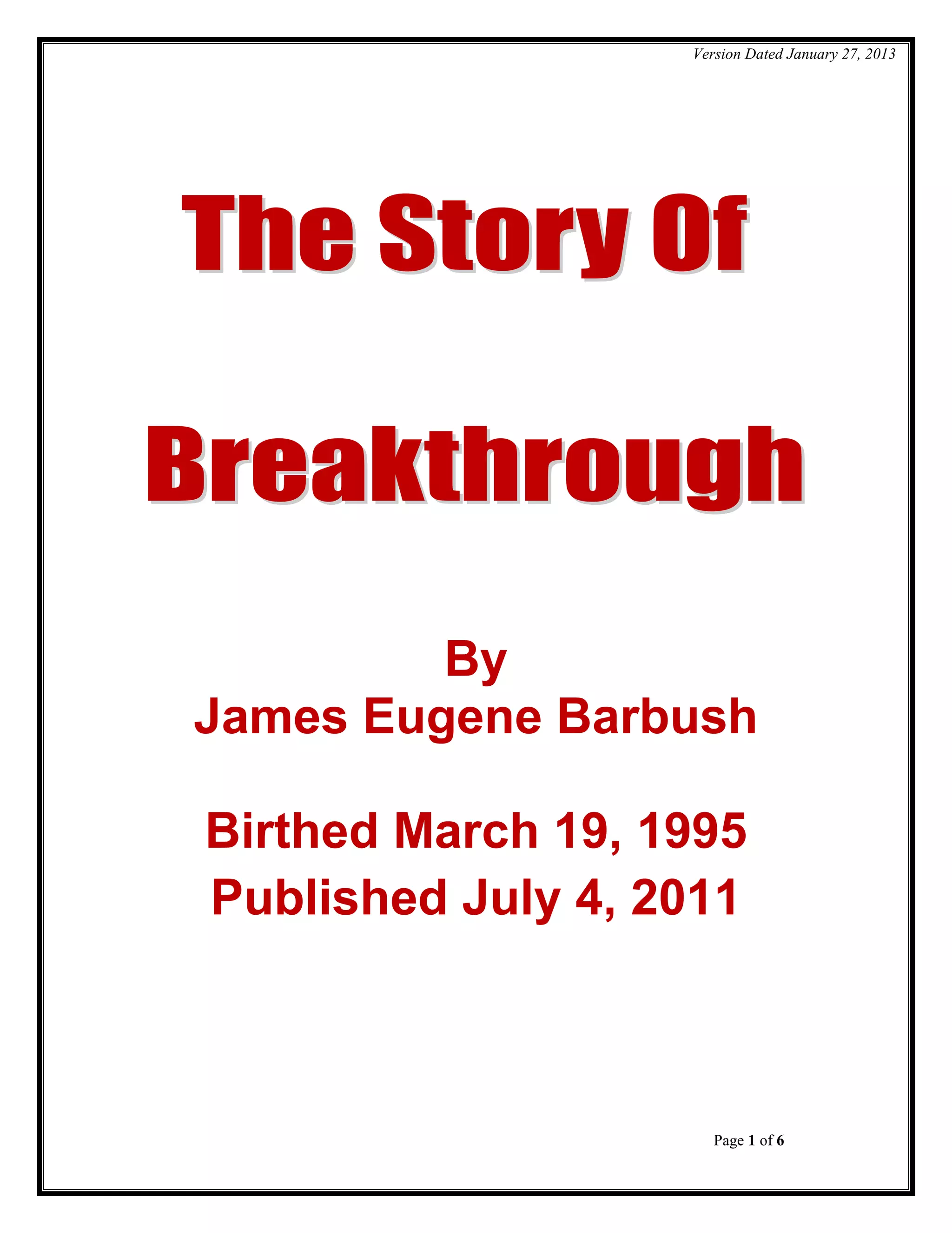 Breakthrough with Rocky Poem 2012 12 22 | PDF