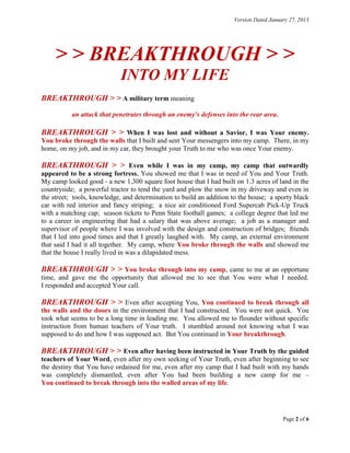 Breakthrough with Rocky Poem 2012 12 22 | PDF