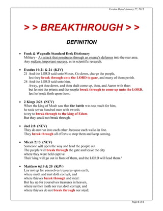 Breakthrough with Rocky Poem 2012 12 22 | PDF