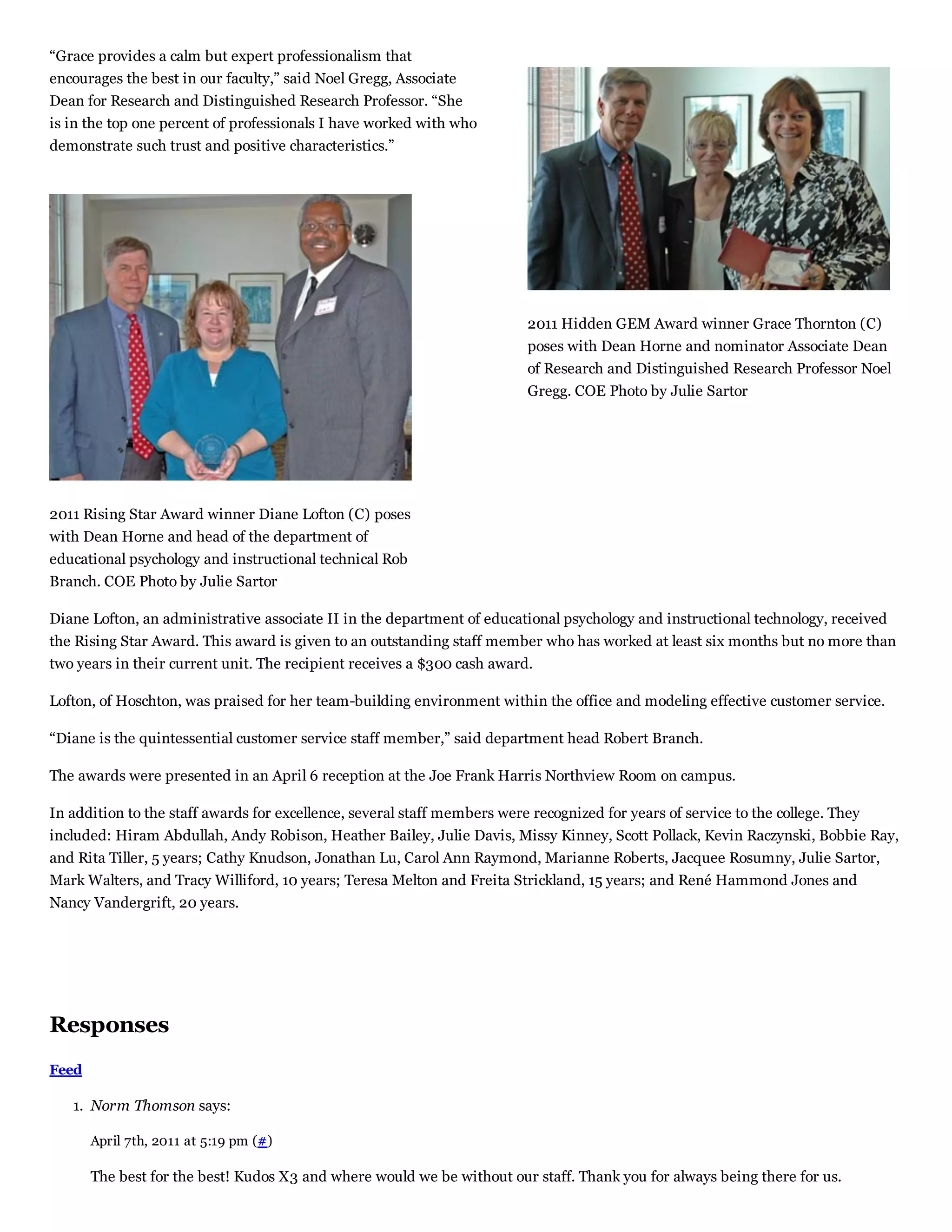 BreakThru's Grace Thorton honored by UGA | PDF
