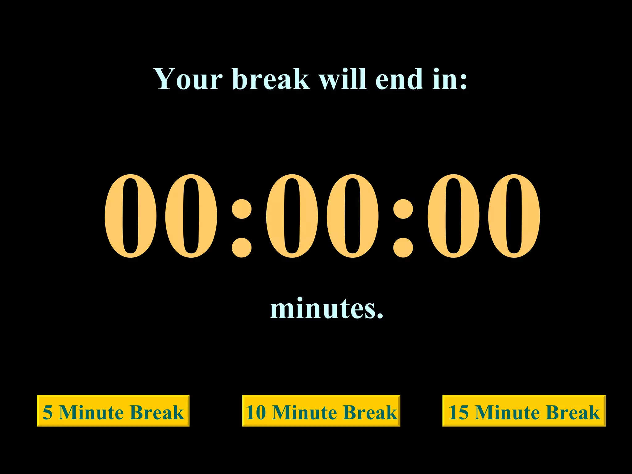 Break time for presentation | PPS