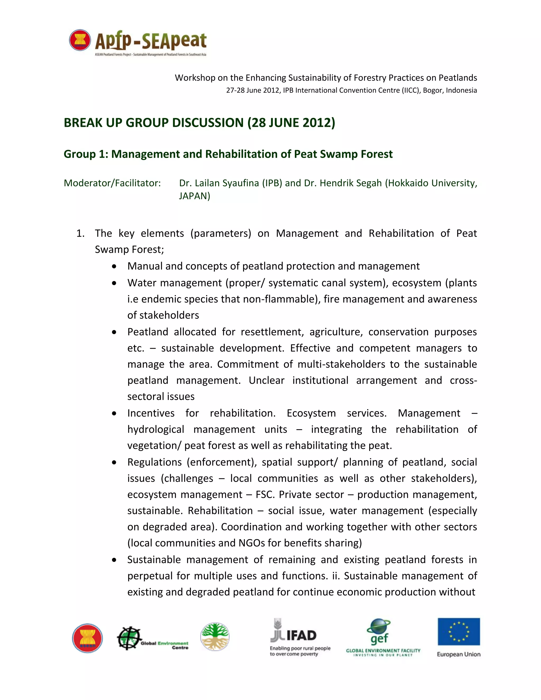 Break up group discussion group 1 | PDF