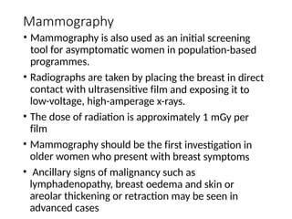 Investigations of breast diseases.ppt breast ca | PPT