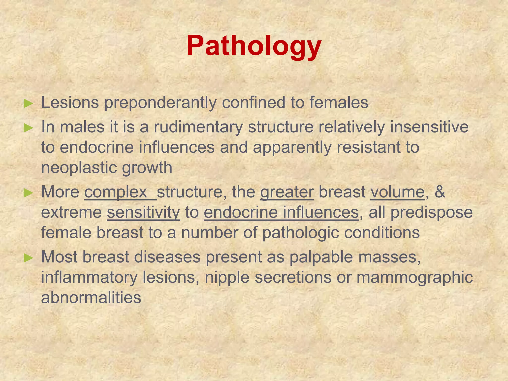 Breast inflammatory, proliferative lesions for MBBS | PPTX