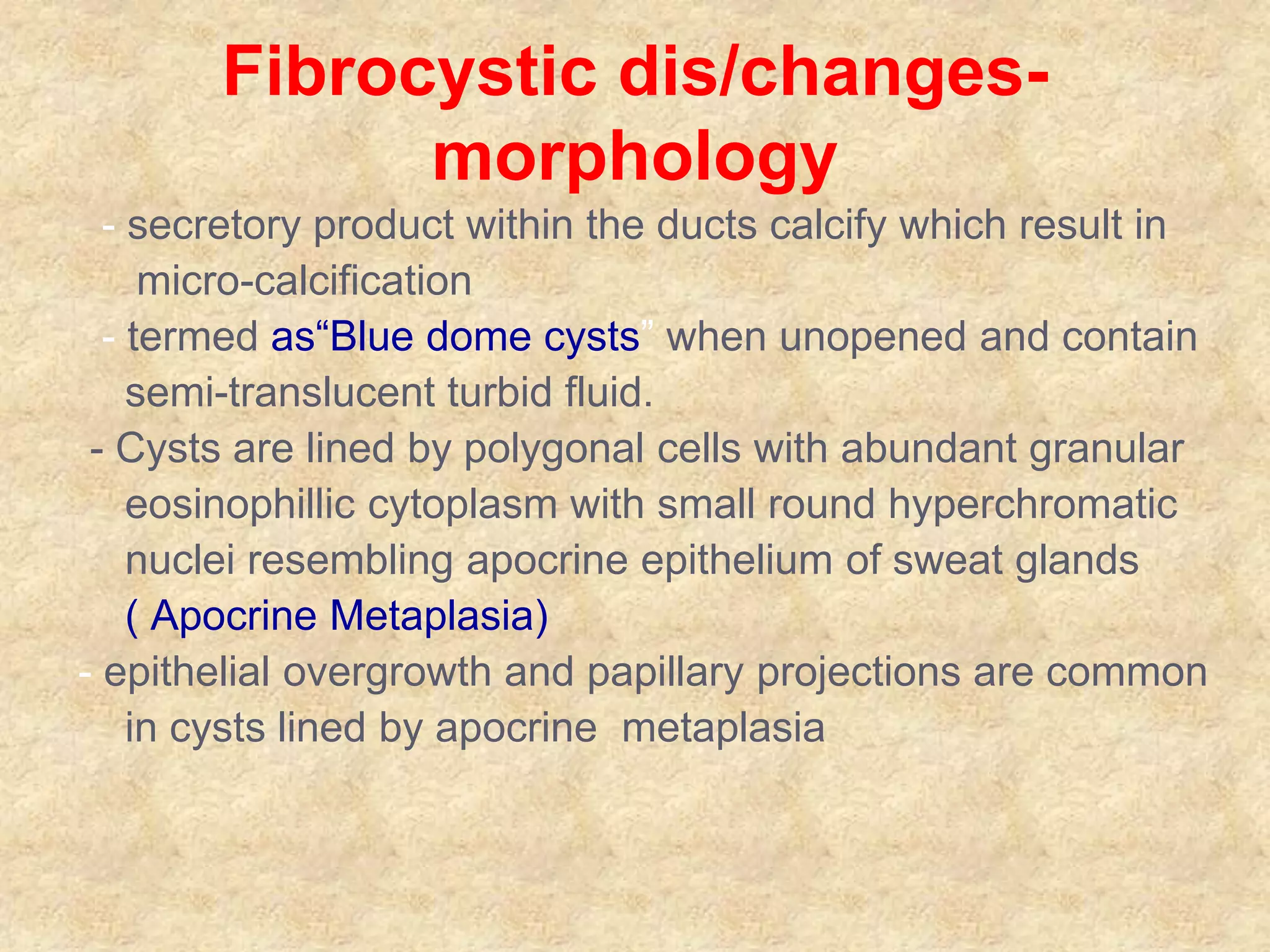 Breast inflammatory, proliferative lesions for MBBS | PPTX