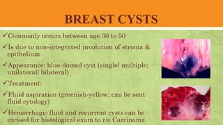 Breast- introduction, benign diseases and carcinoma breast | PDF