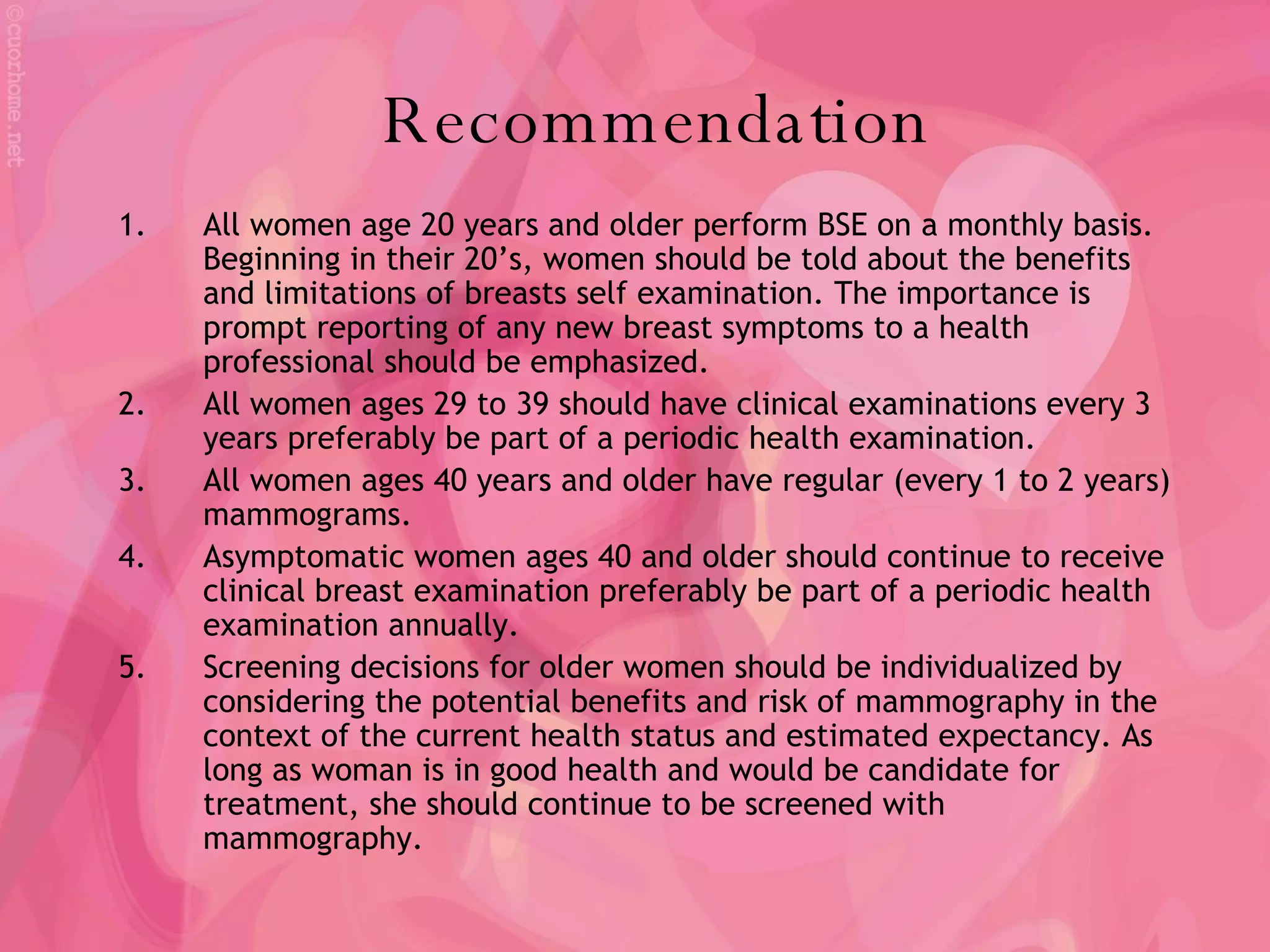 Breast self examination | PPT