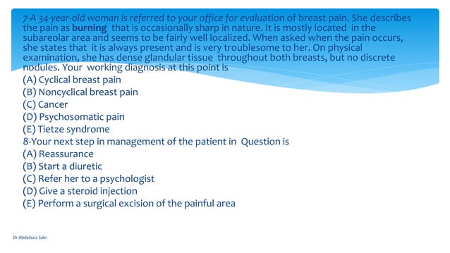MASTALGIA BREAST LUMP AND DISCHARGE | PPTX