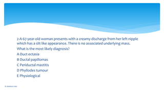 MASTALGIA BREAST LUMP AND DISCHARGE | PPTX