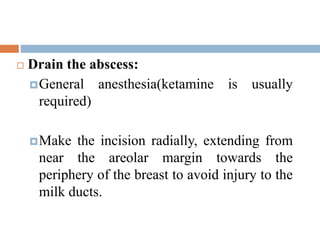 Breastabcess.pptx | Ear, Nose and Throat Conditions | Diseases and ...