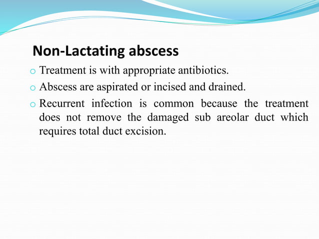 Breast abscess f .pptx | Ear, Nose and Throat Conditions | Diseases and ...