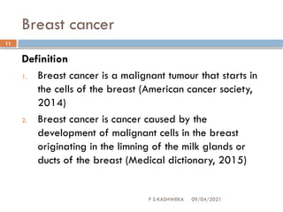 BREAST AND CERVICAL CANCER , gynaecology and gynaelogical care | PPTX