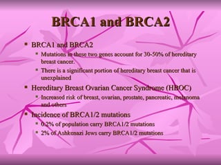 Genetics of Breast Cancer | PPT