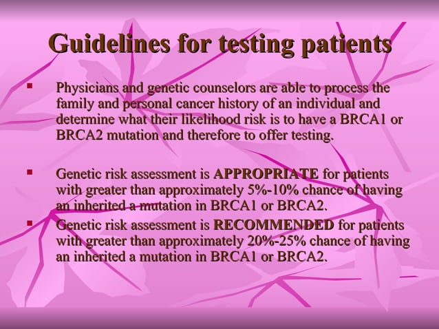 Genetics of Breast Cancer | PPT | Cancer | Diseases and Conditions