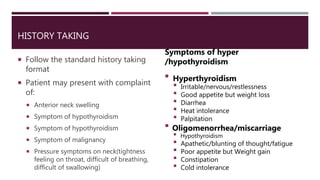Breast and thyroid examination | PPTX