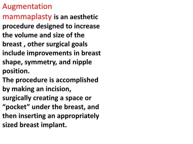 Breast augmentation complications | PPTX