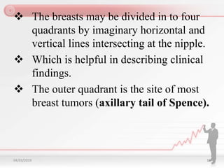 Breast, axillae, abdomen examination | PPTX