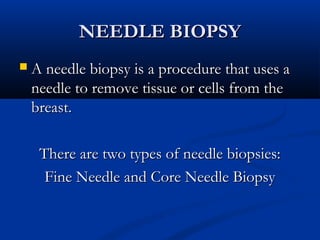 Breast biopsy ppt | PPT