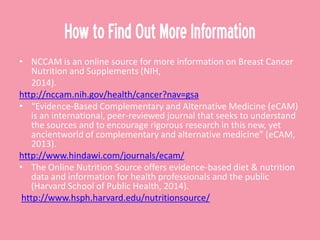 nutrition and breast cancer | PDF