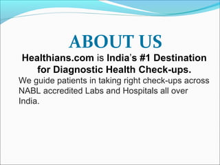 Breast Cancer Checkup by Healthians | PPT