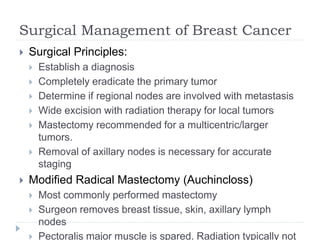 Breast Cancer Management & Surgical Considerations | PPTX