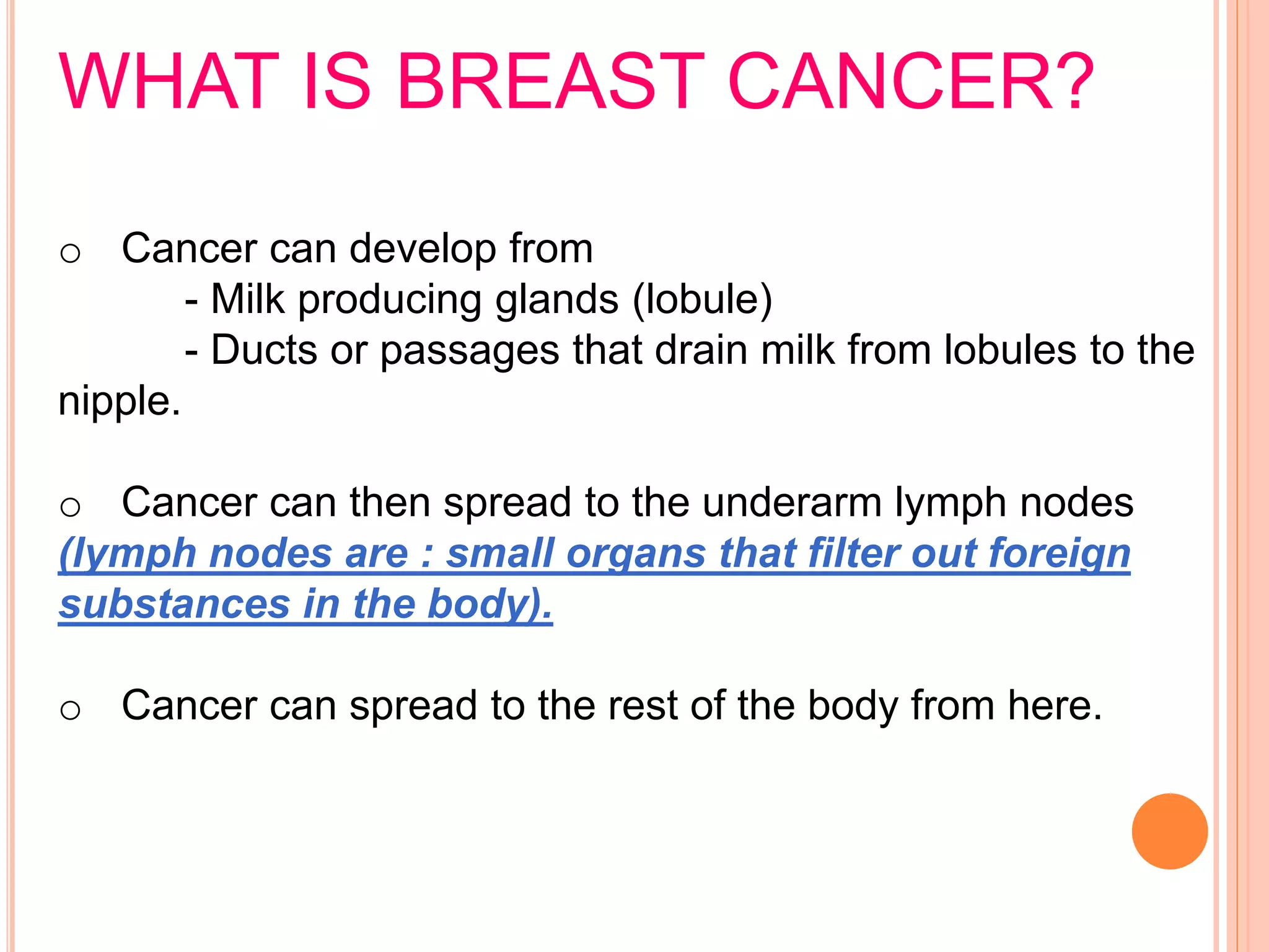 Breast cancer awareness | PPTX