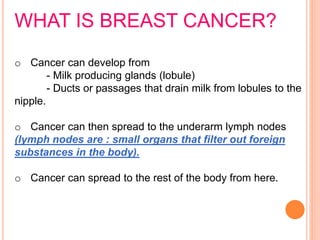 Breast cancer awareness | PPTX
