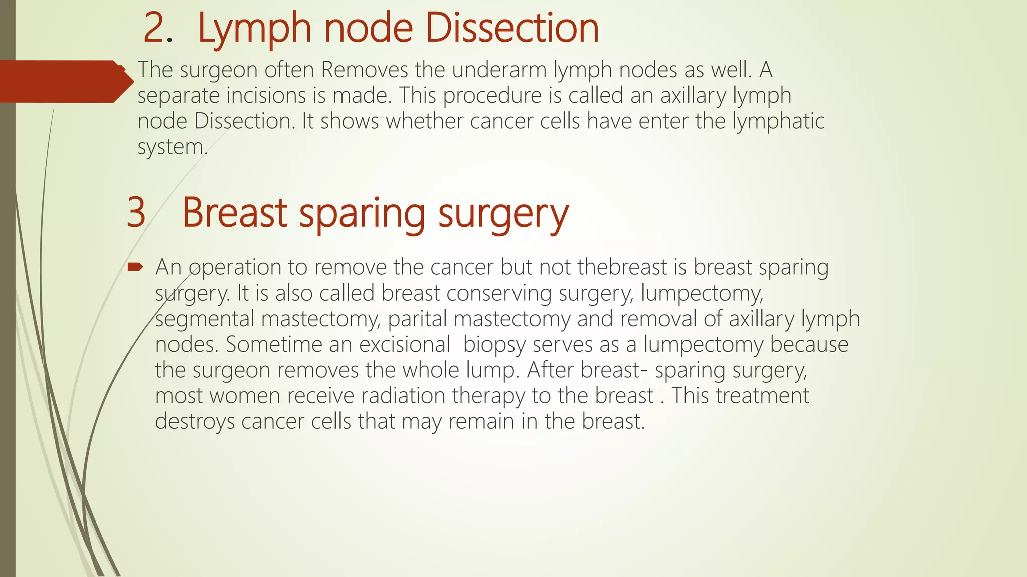 Breast cancer ppt med surg | PPTX