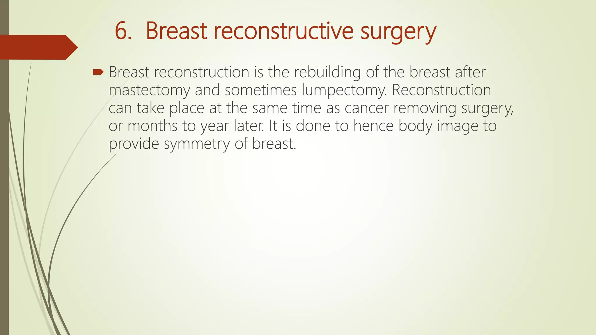 Breast cancer ppt med surg | PPTX