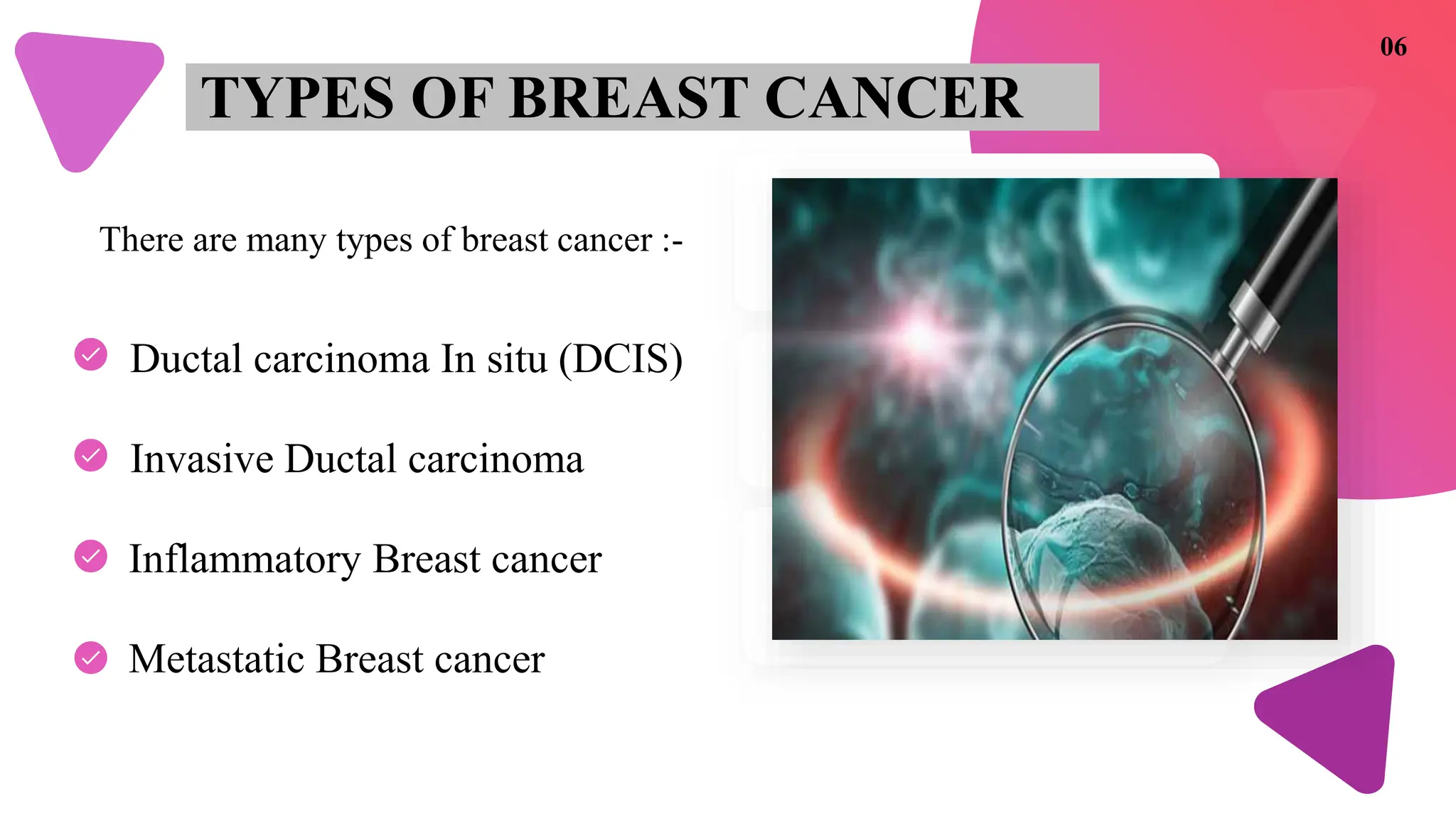 Breast Cancer and its types, signs and symptoms | PPTX