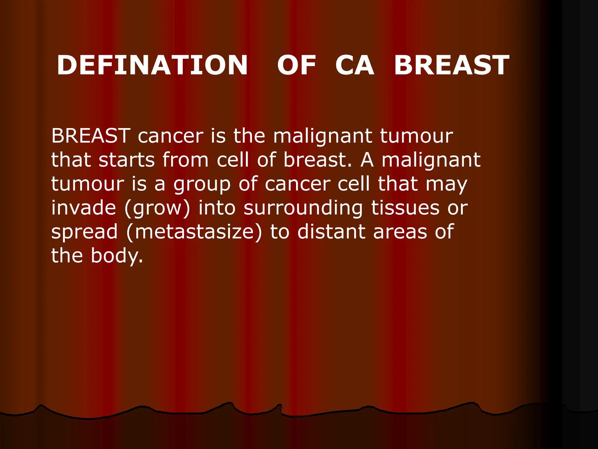 Breast cancer and nursing management of patients | PPTX