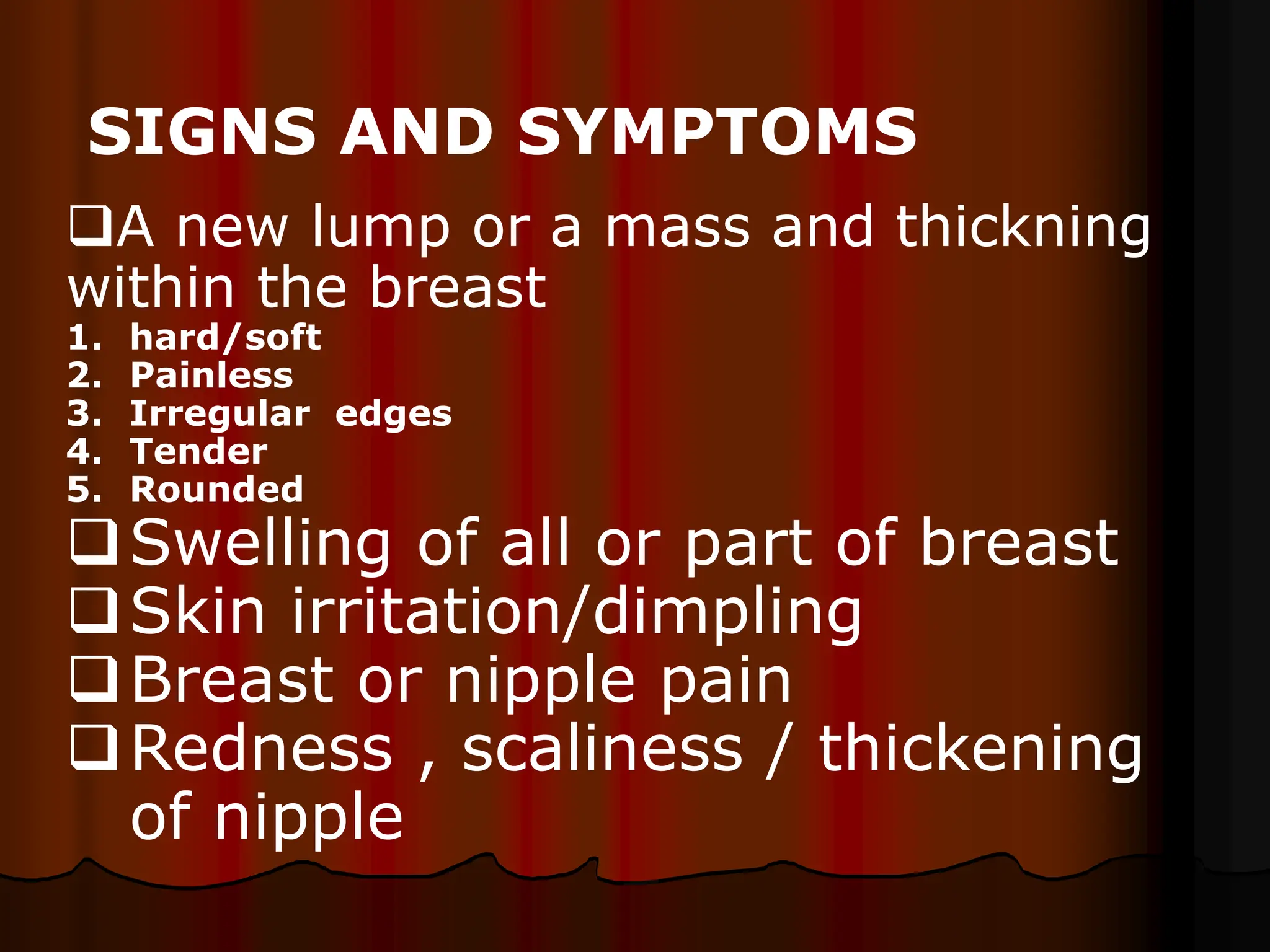 Breast cancer and nursing management of patients | PPTX