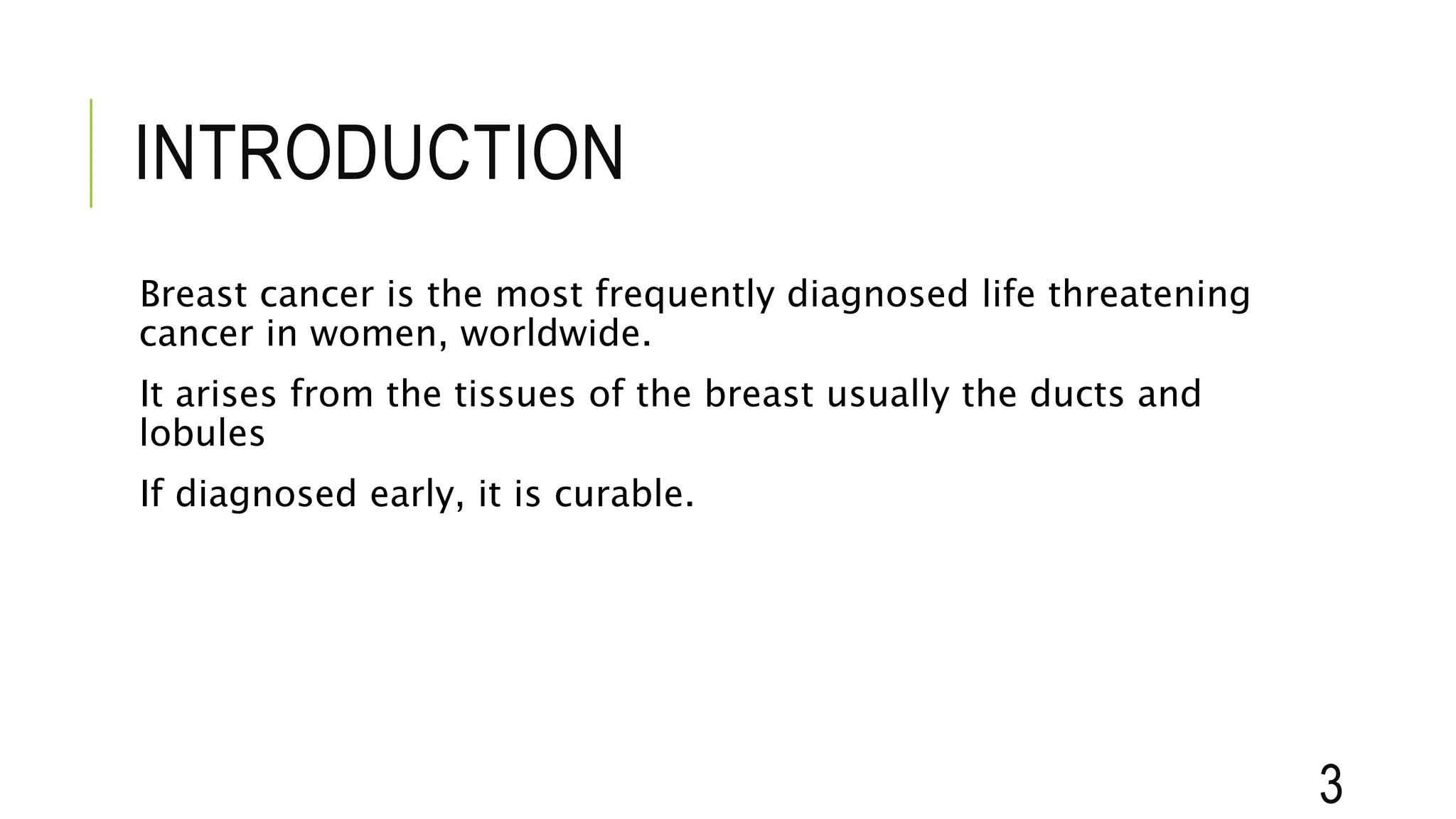 Breast cancer presentation slides for learning | PPT