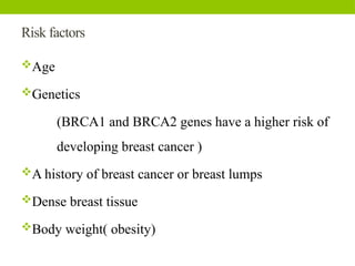 breast cancer definition,cause signs and symptoms,mgt | PPTX