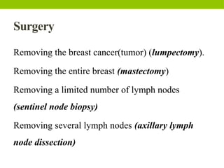 breast cancer definition,cause signs and symptoms,mgt | PPTX