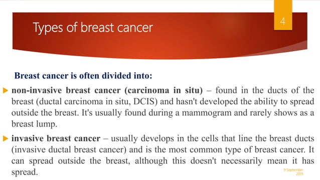 Breast cancer an overview | PPTX