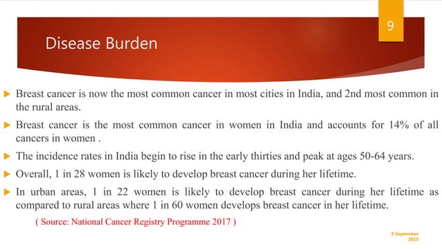 Breast cancer an overview | PPTX