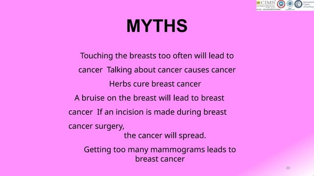 breast cancer awareness lecture.screening and prevention | PPTX