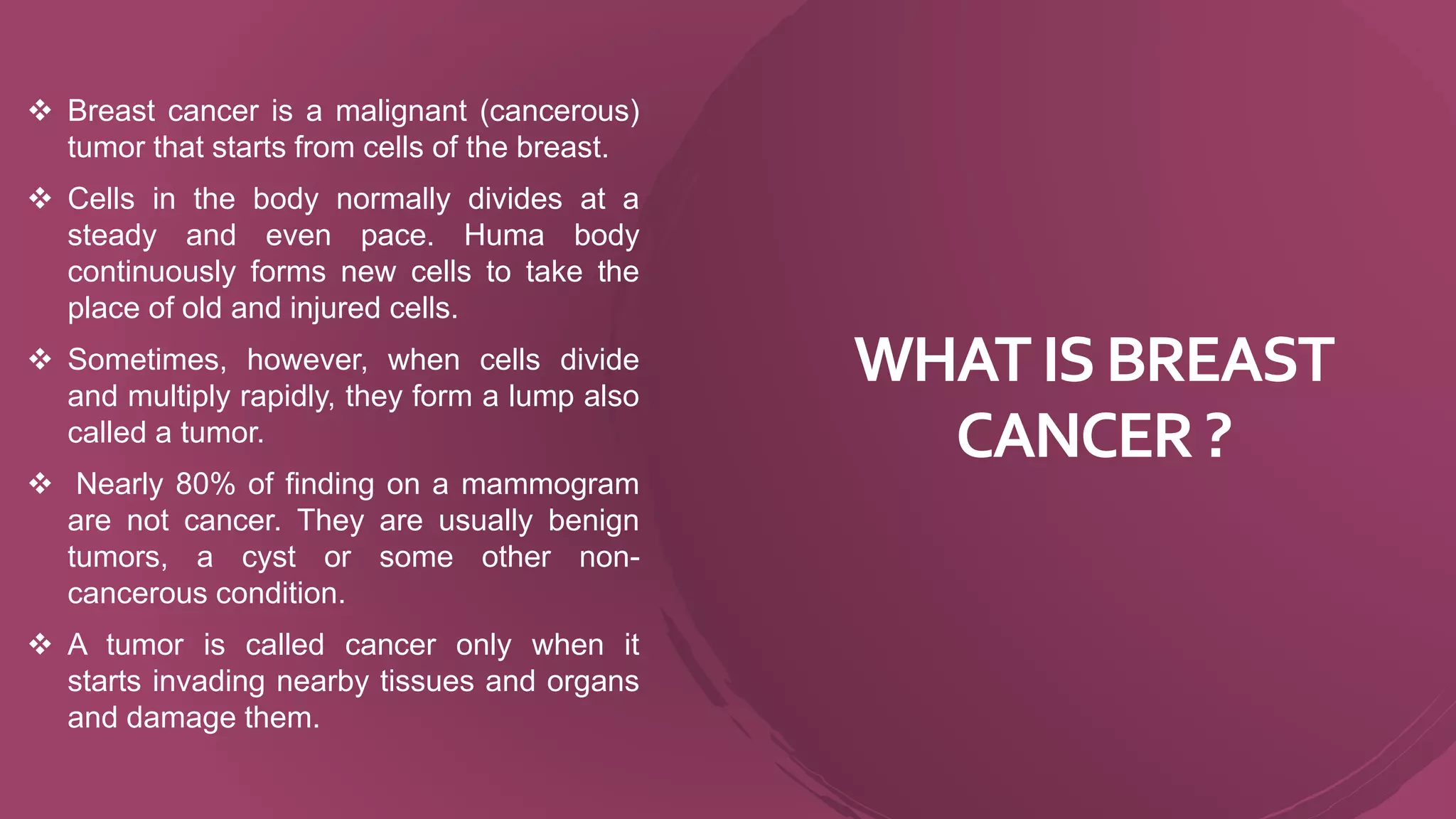 Breast cancer awareness session | PPTX