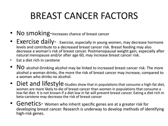 Breast cancer awarness project 1 | PPTX | Cancer | Diseases and Conditions