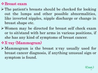 Breast Cancer Causes & Dagnosis | PPTX