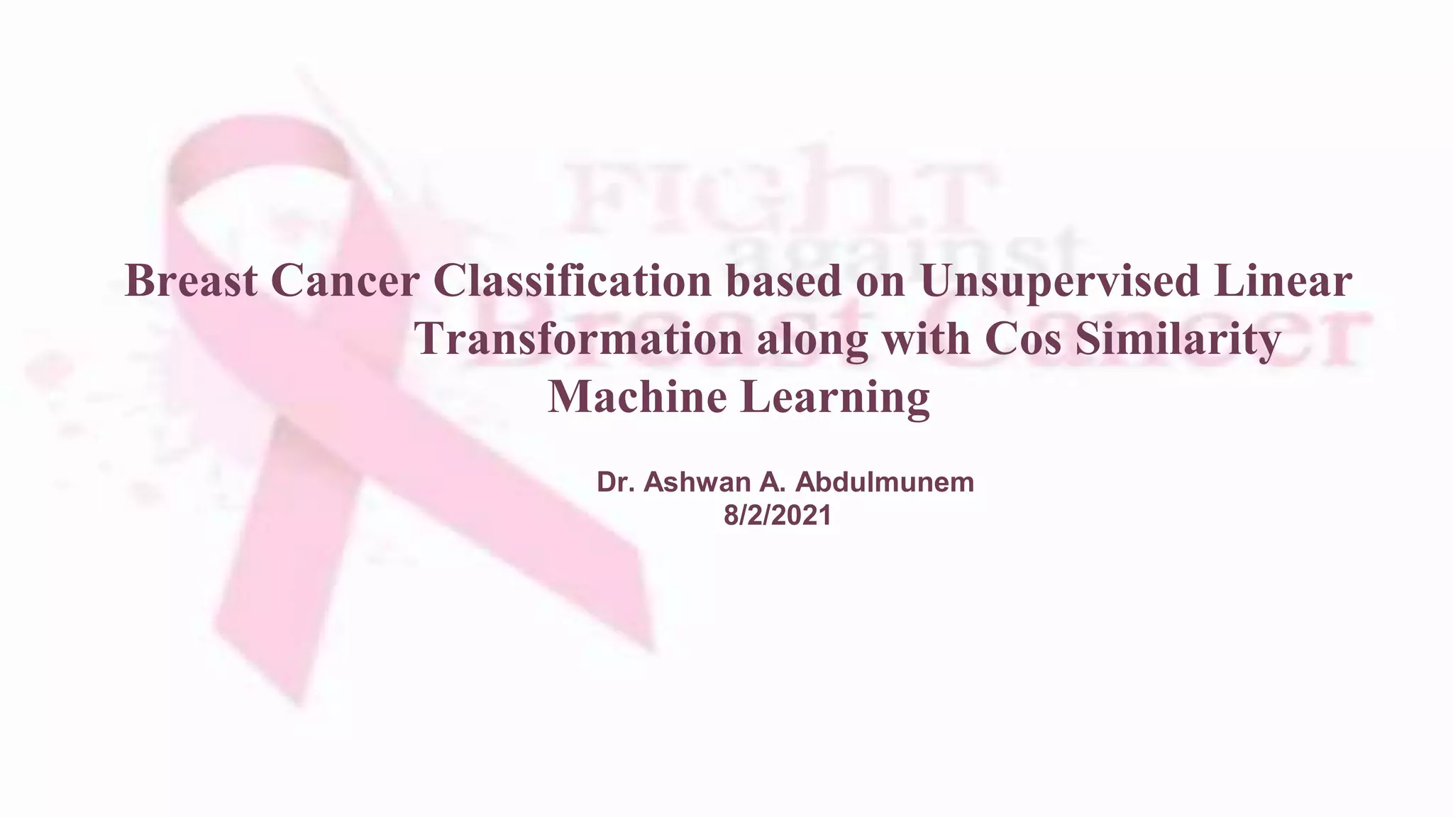 Breast cancer classification | PPTX