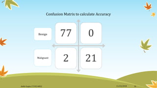 Breast cancer diagnosis machine learning ppt | PPTX