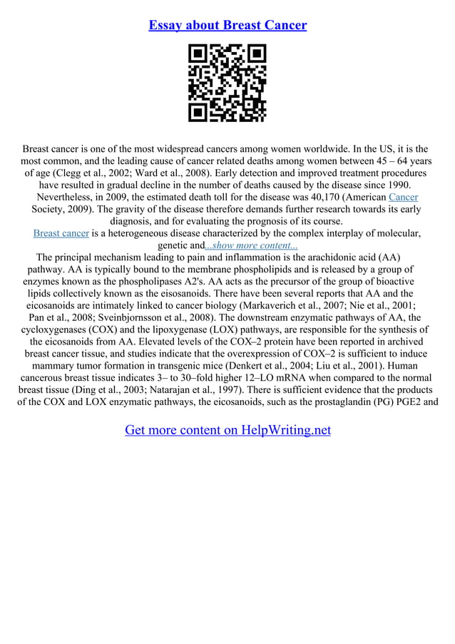 Breast Cancer Essay | PDF