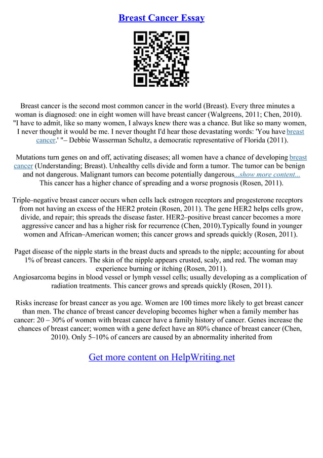 Breast Cancer Essay | PDF
