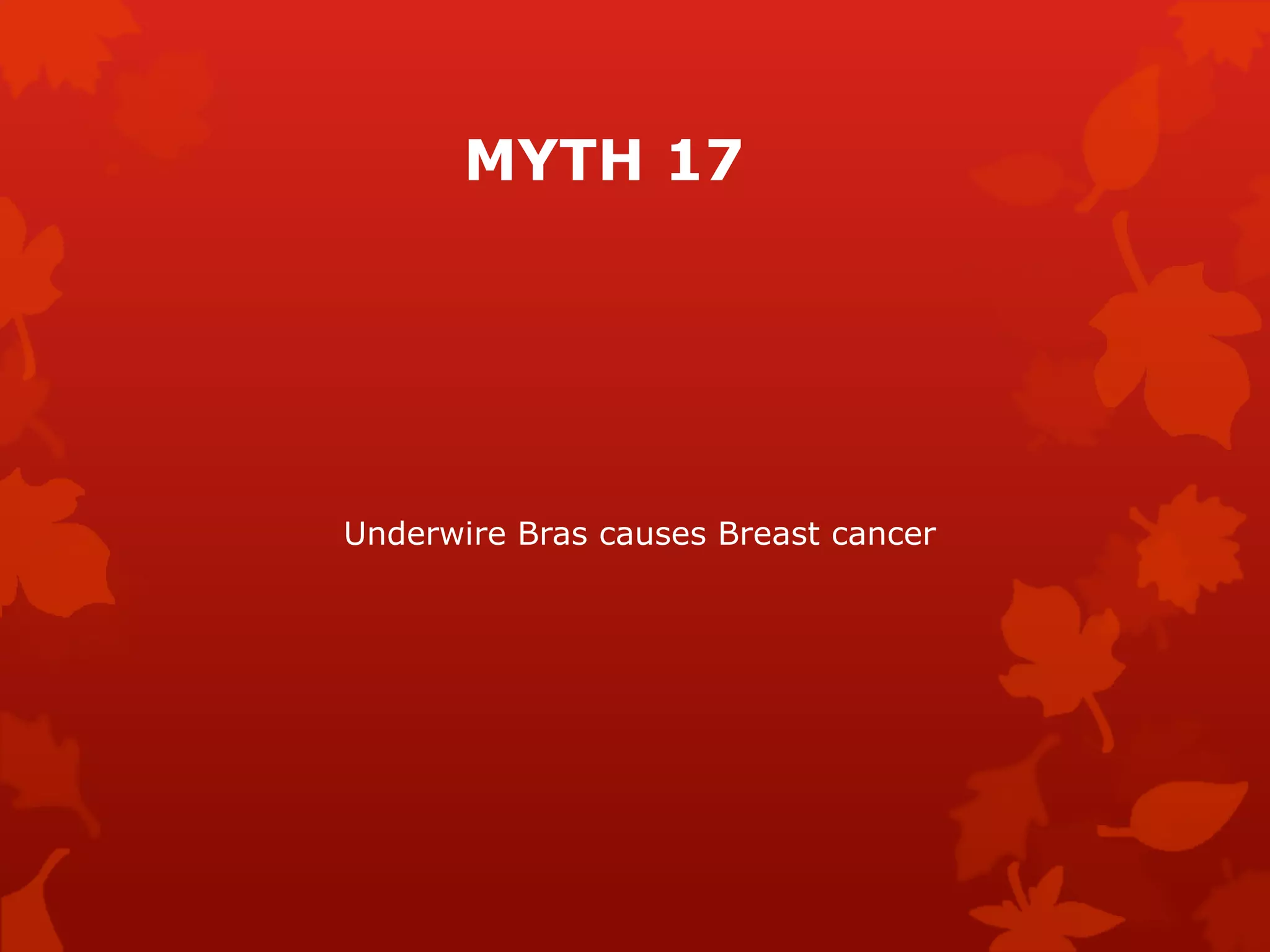 Breast cancer myth and facts | PPTX
